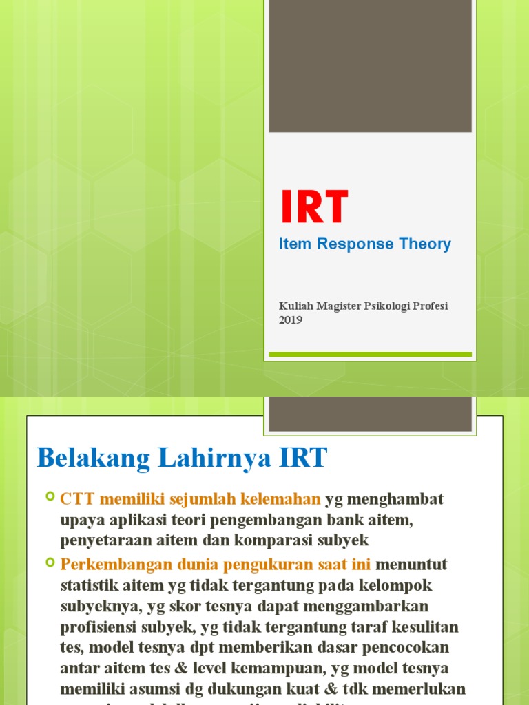 Materi IRT | PDF