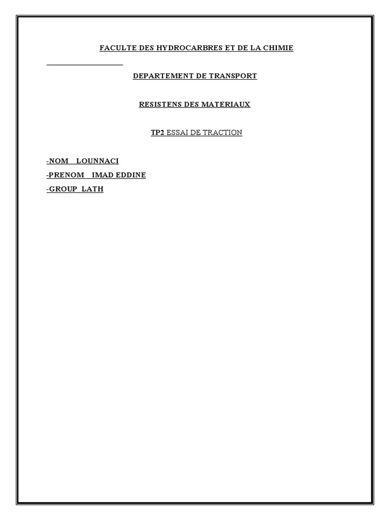 TP RDM 2 | PDF | Dureté (matériau) | Matériaux