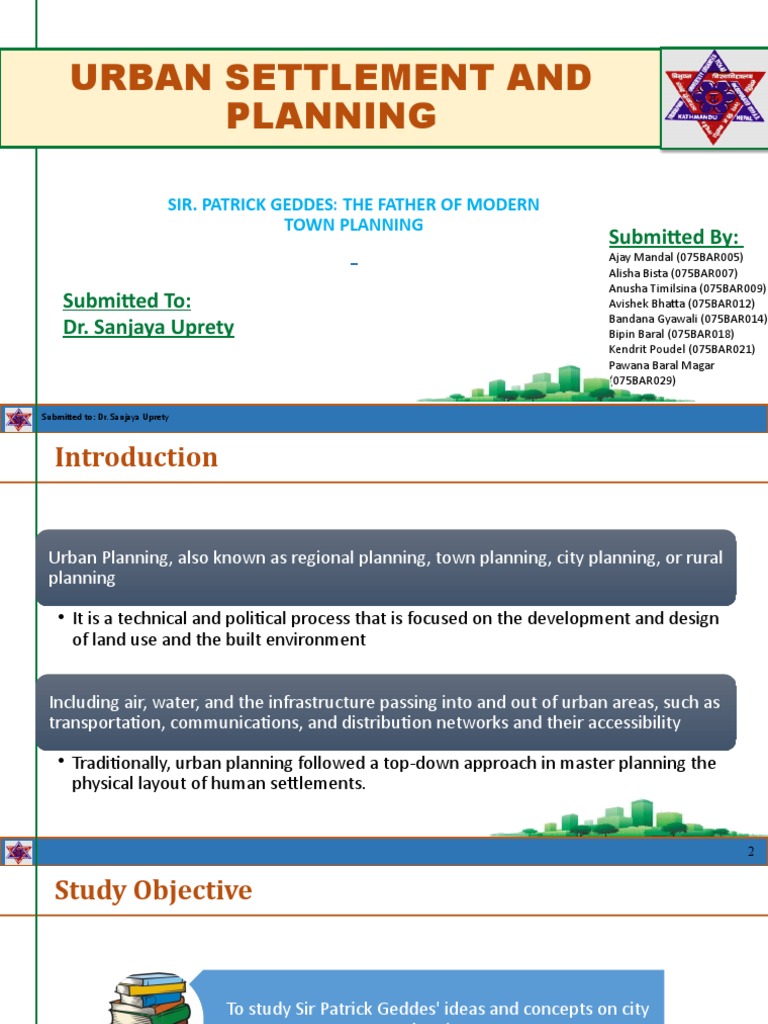 Urban Planning-Patrick Geddes | PDF | Urban Planning