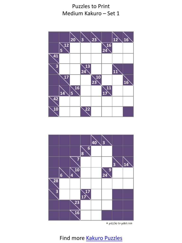 Kakuro | PDF