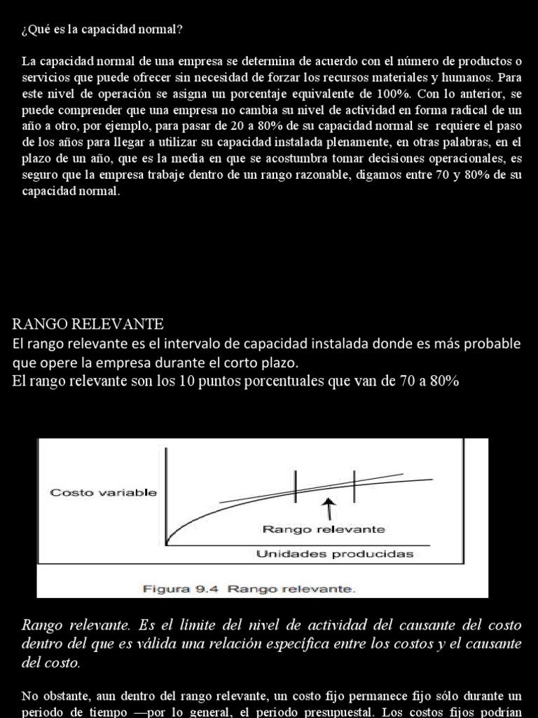 Rango Relevante en Costos Empresariales | PDF | Presupuesto | Economias