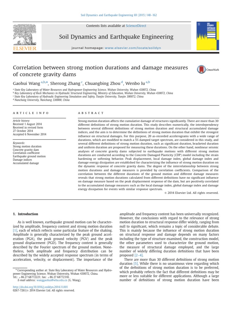 Soil Dynamics and Earthquake Engineering: Gaohui Wang, Sherong Zhang ...