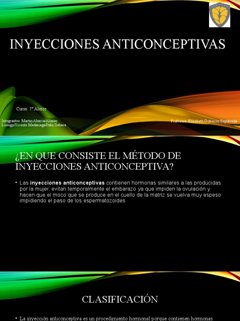 Inyecciones Anticonceptivas: Uso y Efectos | PDF
