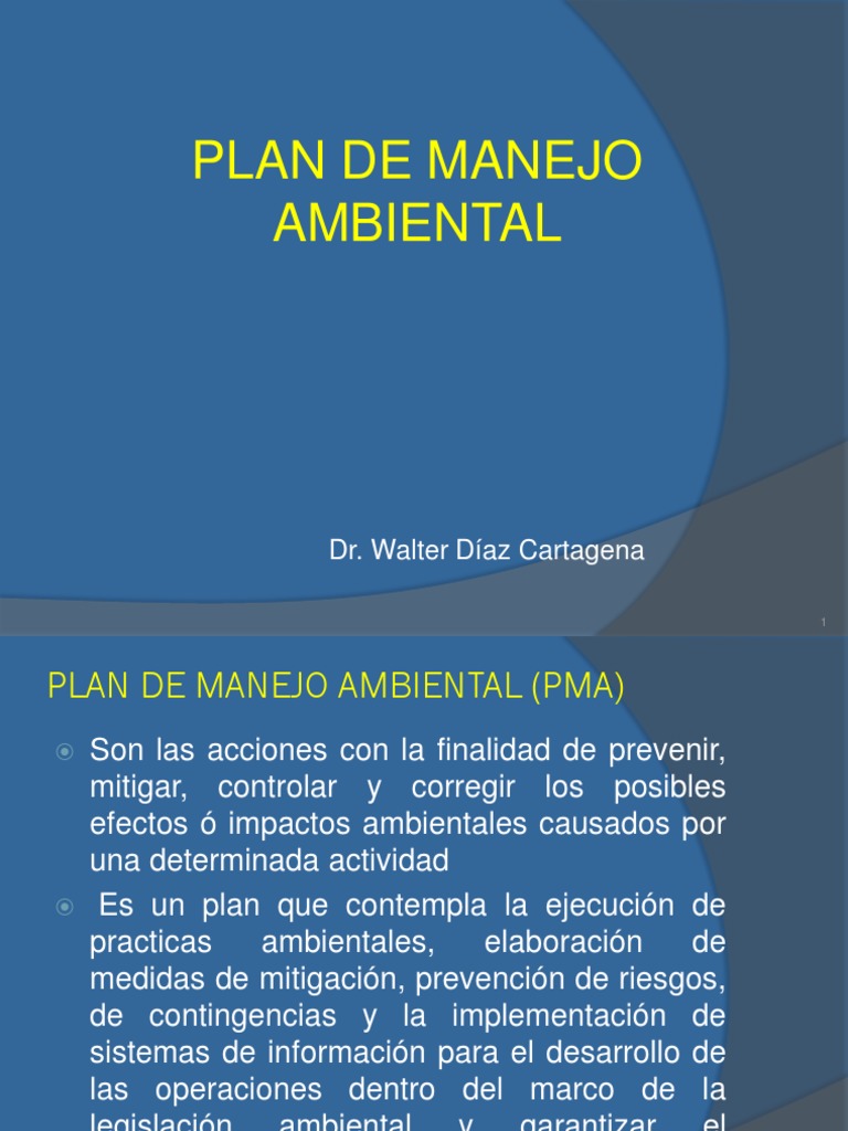 Plan de Manejo Ambiental | PDF | Entorno natural | Agua