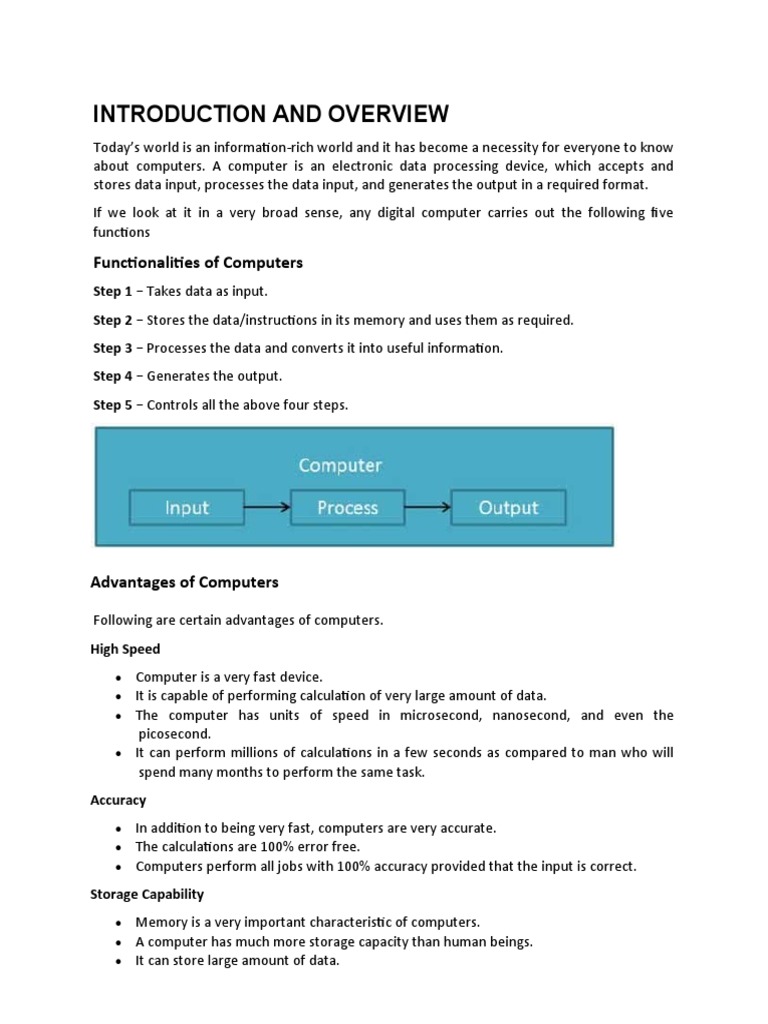 Introduction to Computers and Operating Systems | PDF | Process (Computing) | Operating System