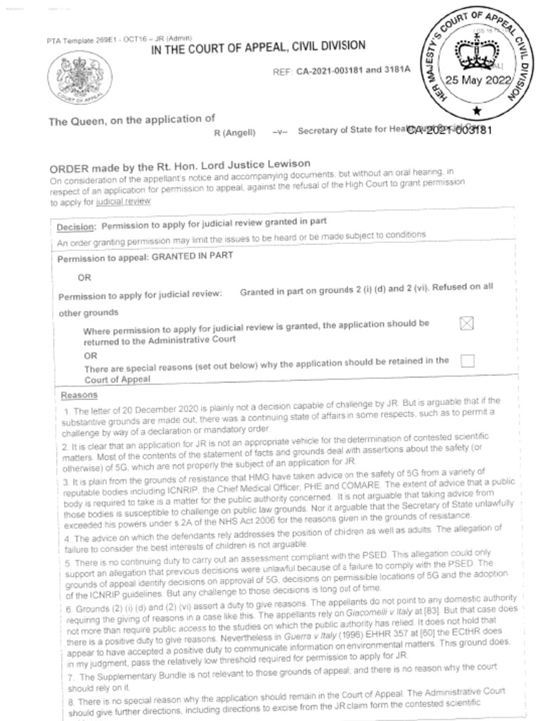 CA-2021-003181 and A - Sealed Order | PDF