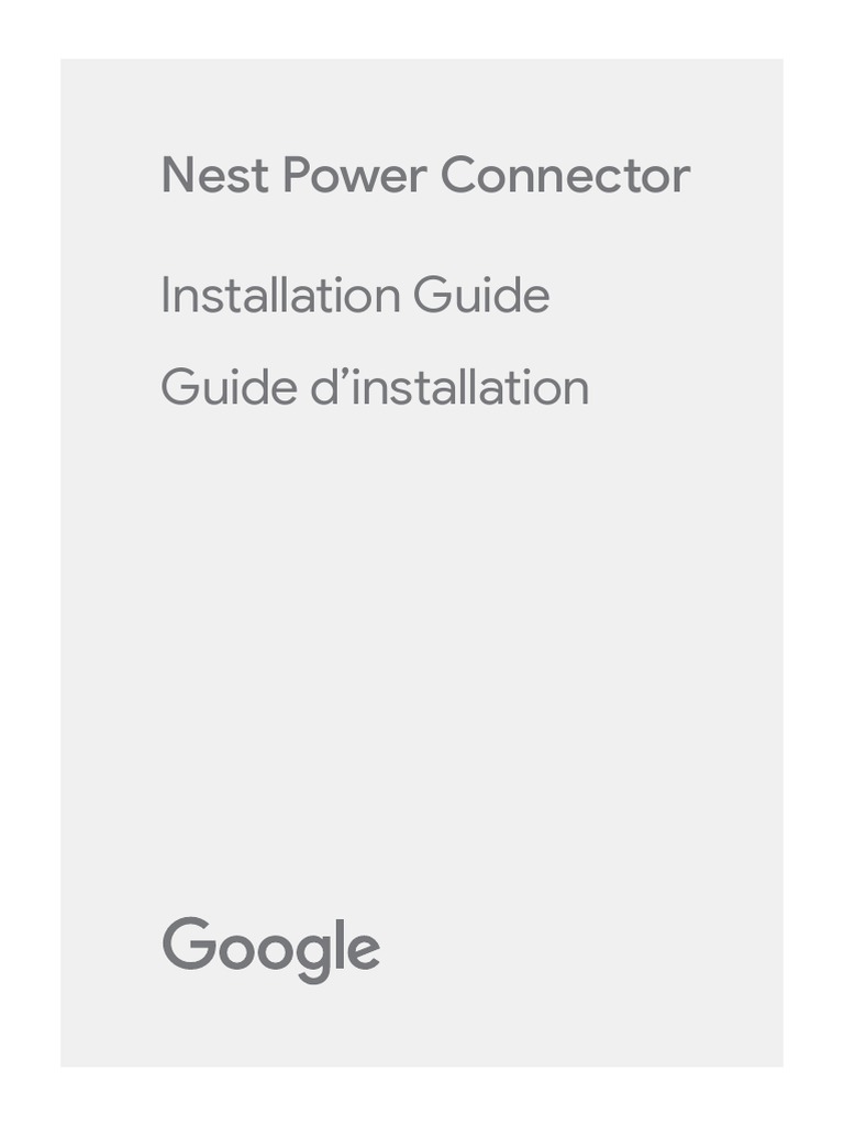 Nest Power Connector Installation Guide | PDF | Home & Garden | Computers