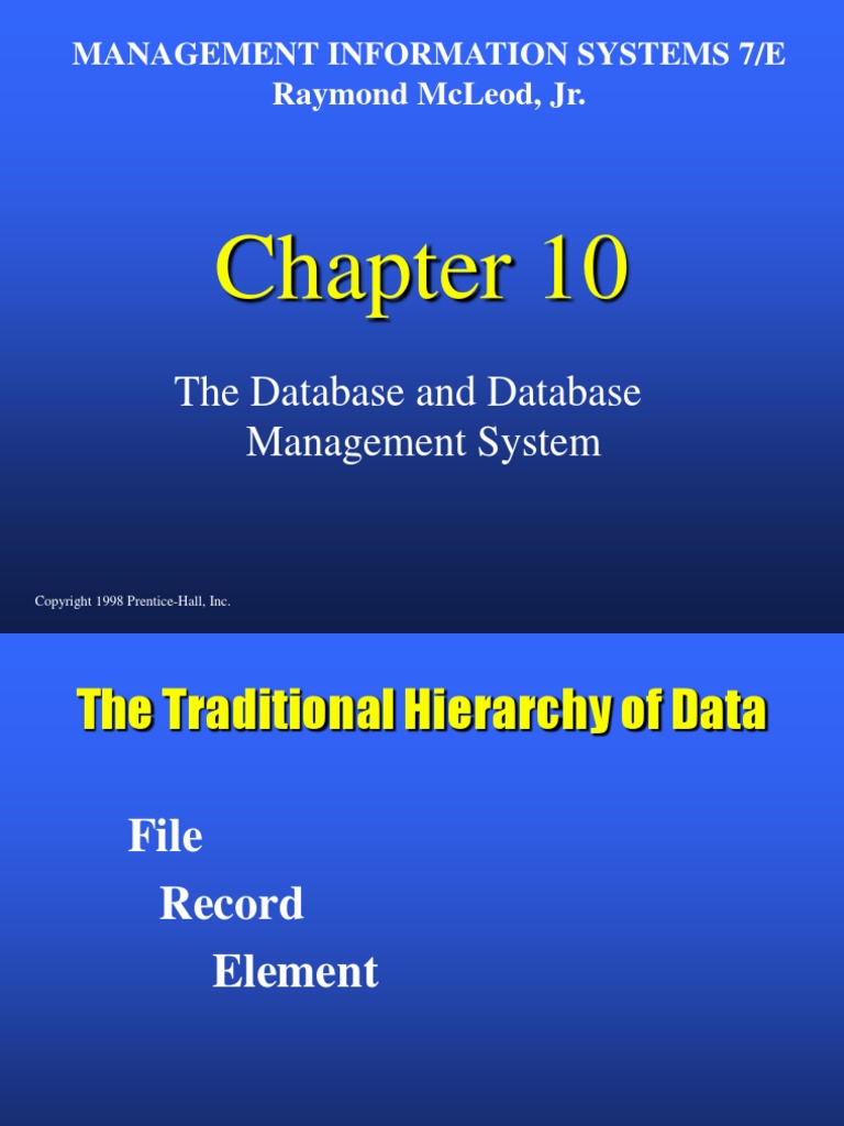 Chap10 Database And Dtabase Mgt System Pdf Databases Computer Science