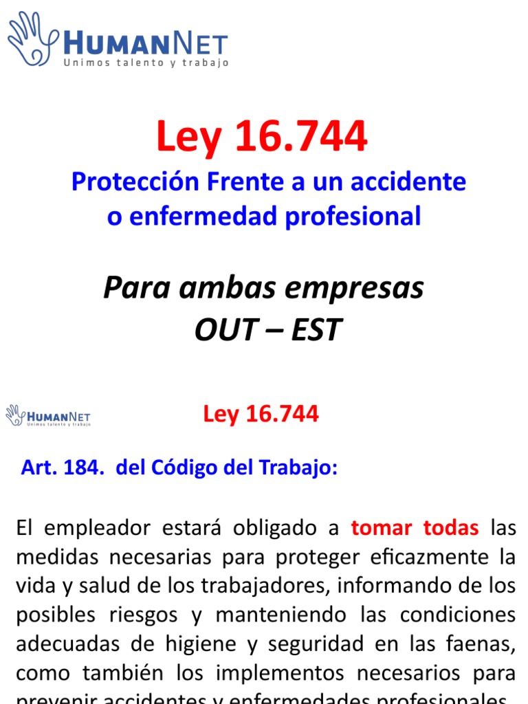 Taller Ley 16.744 Humannet | PDF | Seguro | Pensión