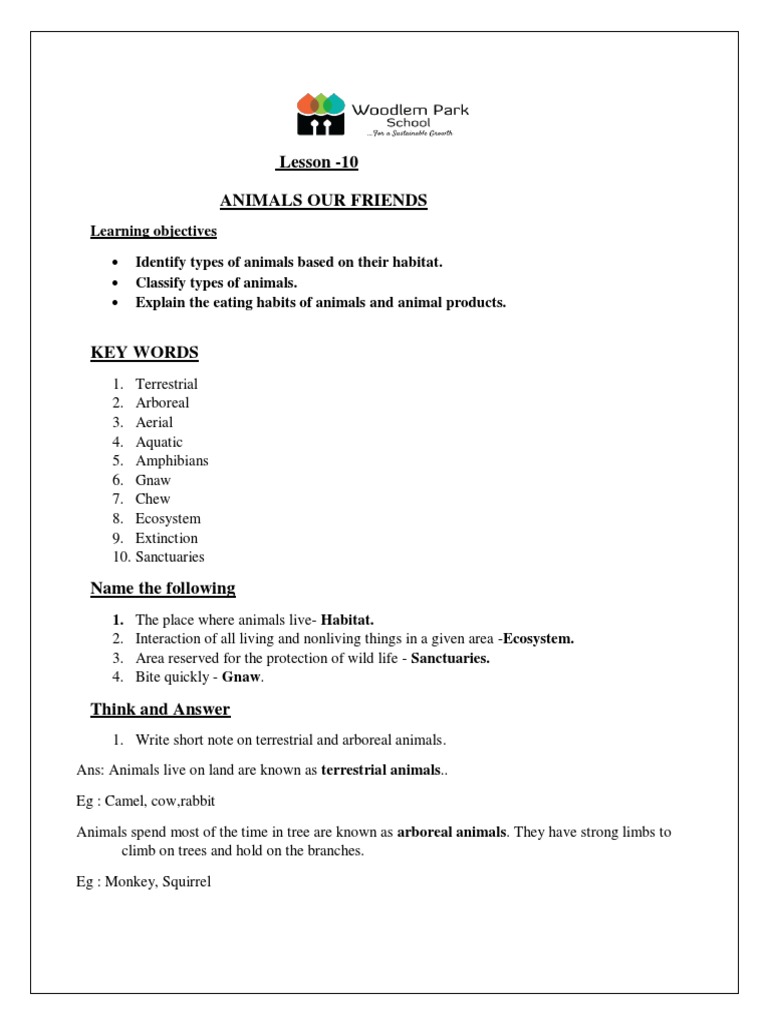 Animals Our Friends-Notes | PDF | Amphibian | Frog