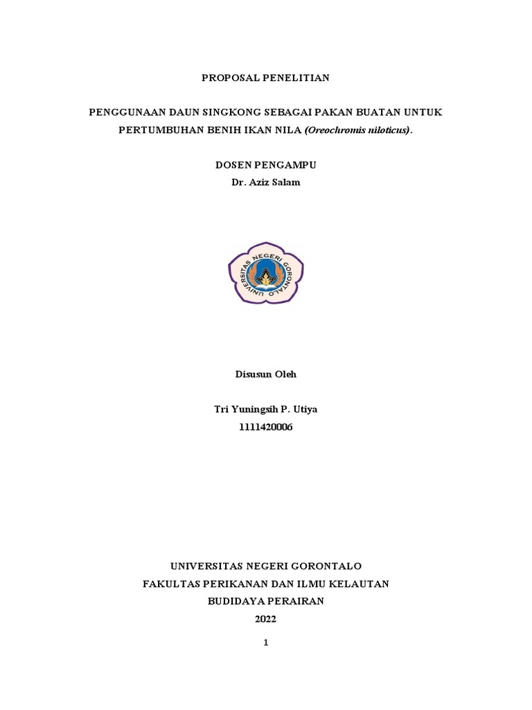 Proposal Metodologi Perikanan | PDF