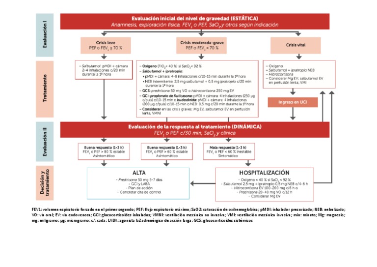 Algoritmo Manejo Terapéutico CRISIS ASMATICA | PDF