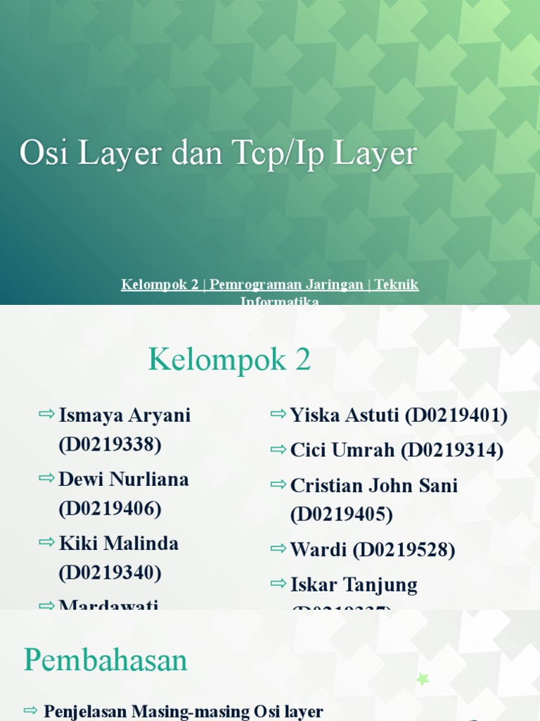 Kelompok 2 - Osi Layer Dan TCP Layer | PDF | Teknologi & Rekayasa
