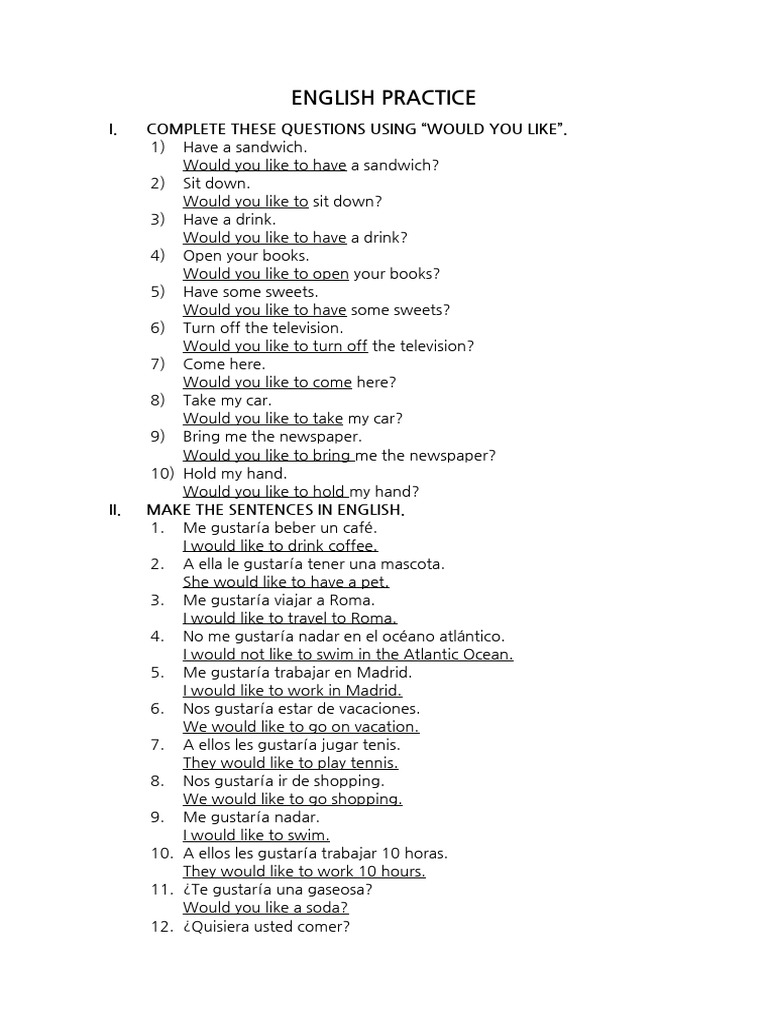 English Practice | PDF