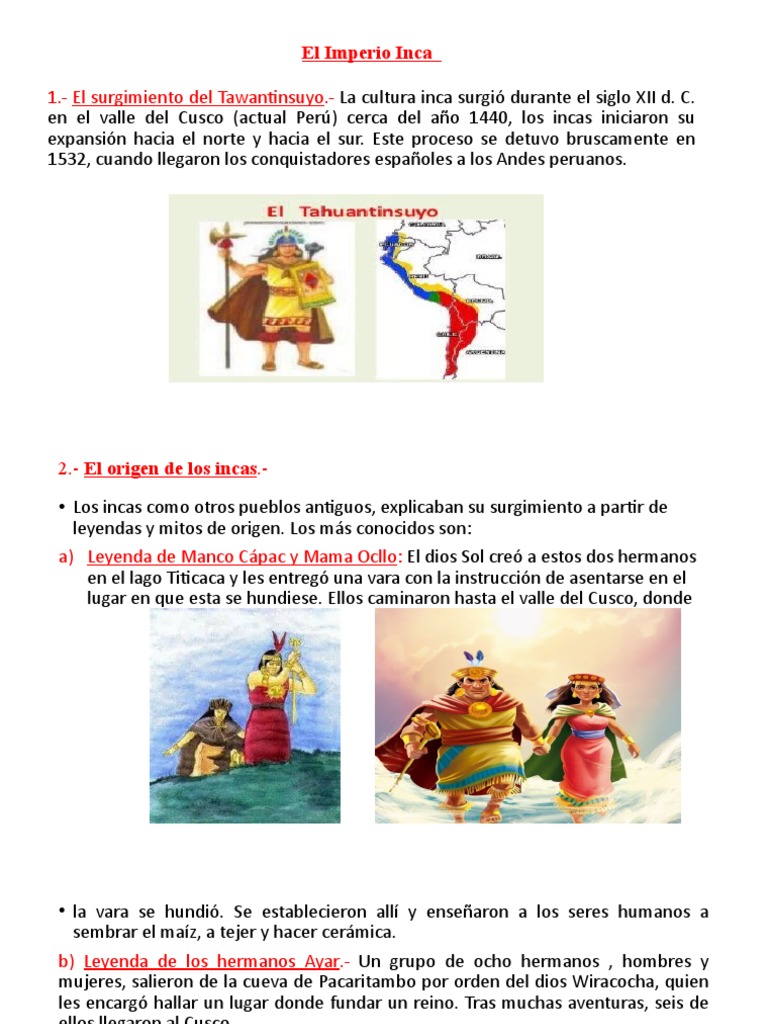 El Imperio Inca | PDF | Imperio Inca | Pueblos Indígenas de las Américas