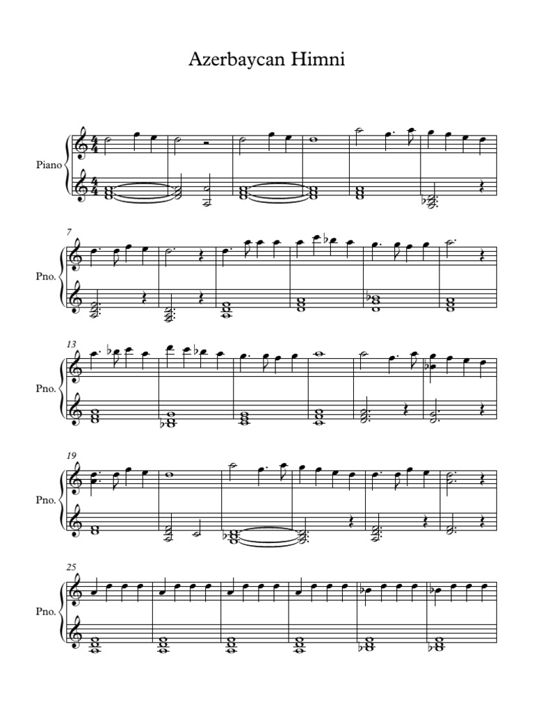 Azerbaycan Himni (Asan) | PDF