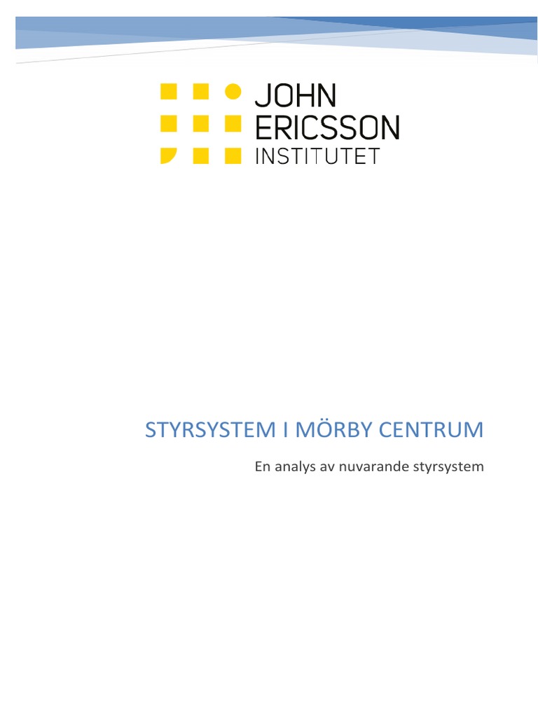 Styrsystem Examensarbete | PDF