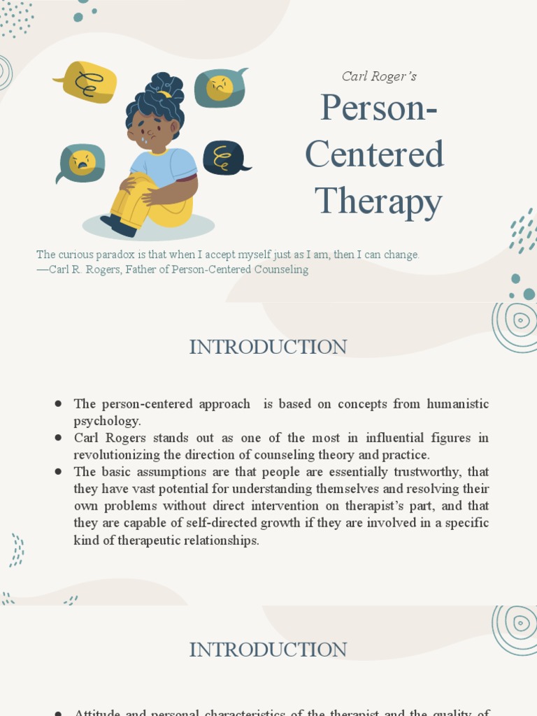Person Centered Therapy | PDF | Psychotherapy | Psychological Concepts