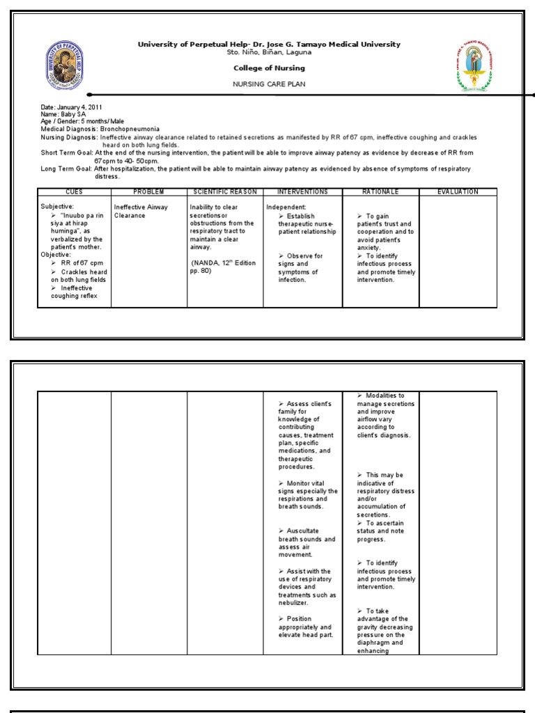 NCP and Drug Study | PDF | Asthma | Respiratory Tract