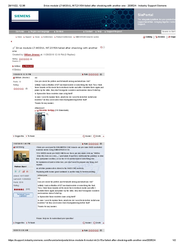 Drive Module LT-MODUL INT.2X15A Failed After Checking With Another One - 203524 - Industry ...