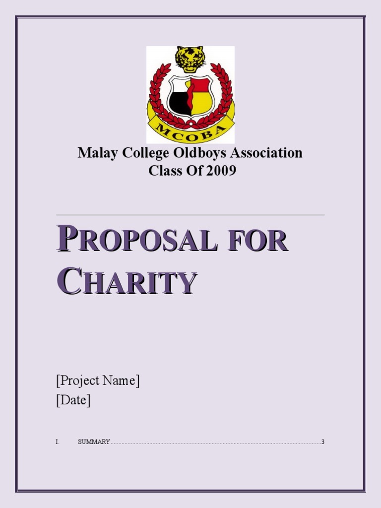 Charity Proposal Template | PDF | Goal