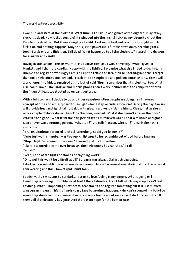 The World Without Electricity | PDF