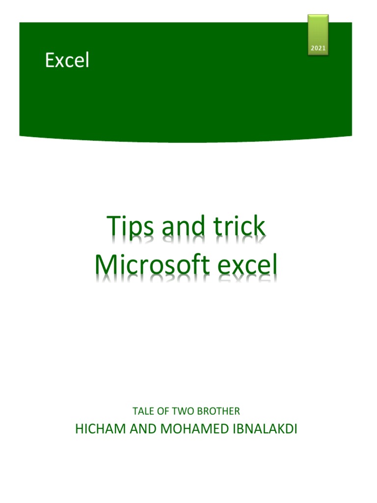 30 Tips And Tricks Microsoft 365 Excel 145 Pdf Microsoft Excel Forecasting