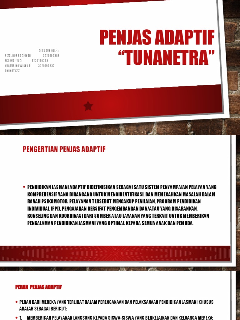 Power Point Penjas Adaptif | PDF