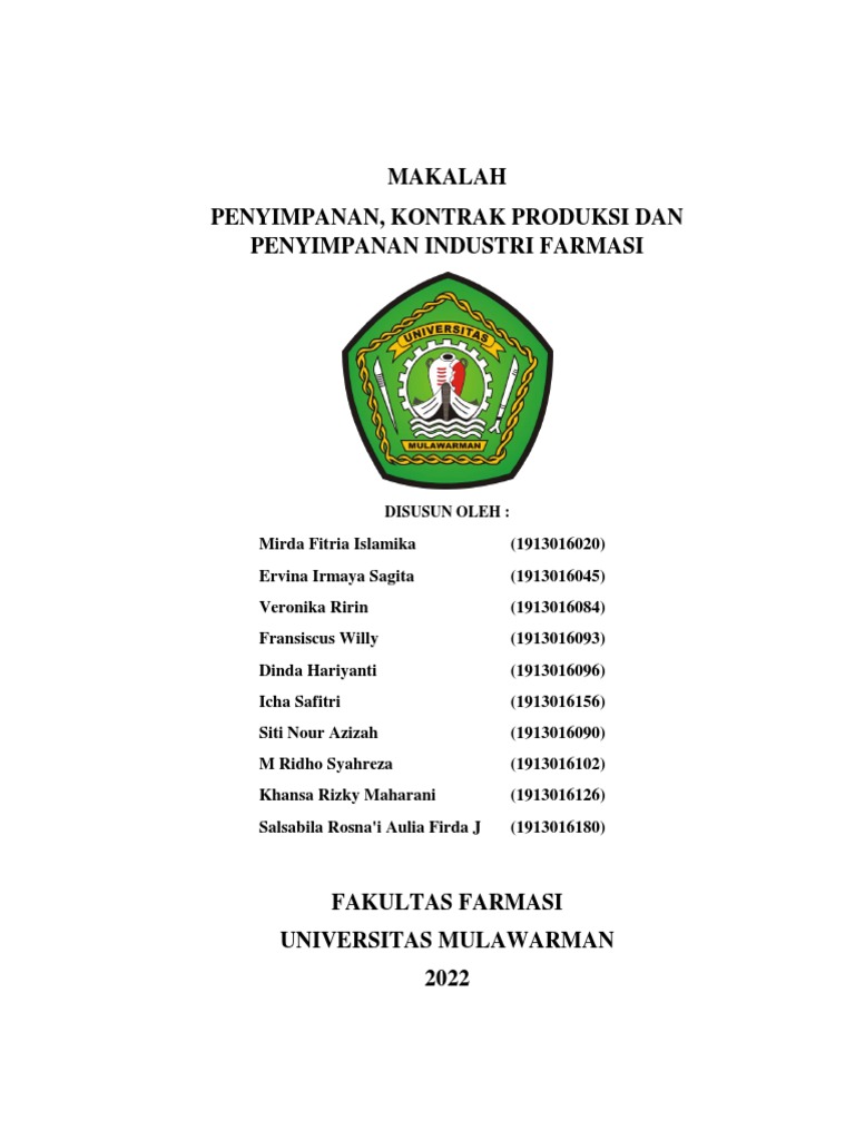 Penyimpanan & Produksi Farmasi | PDF | Bisnis