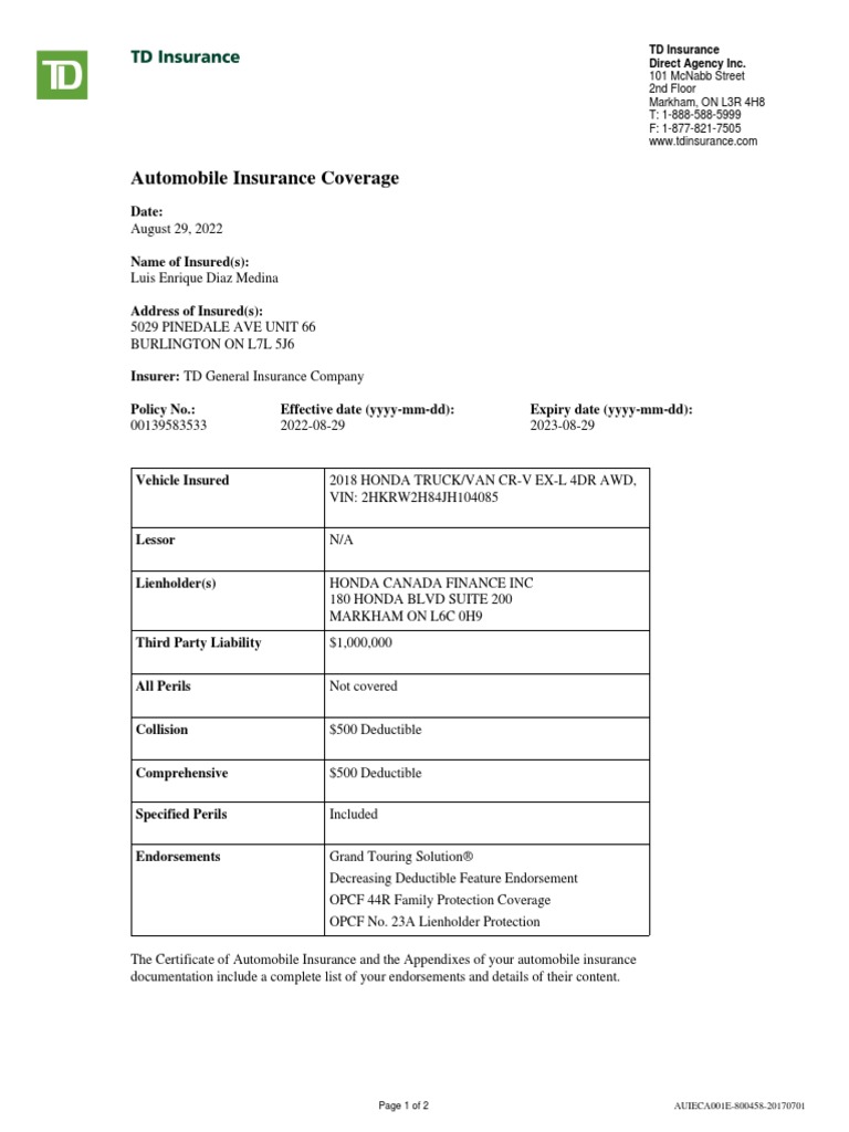 Insurance Documents | PDF