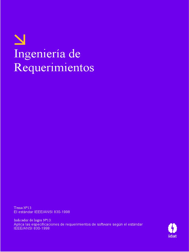 Guía IR 13 - El Estándar IEEE-ANSI 830-1993 | PDF | Software | Objeto ...