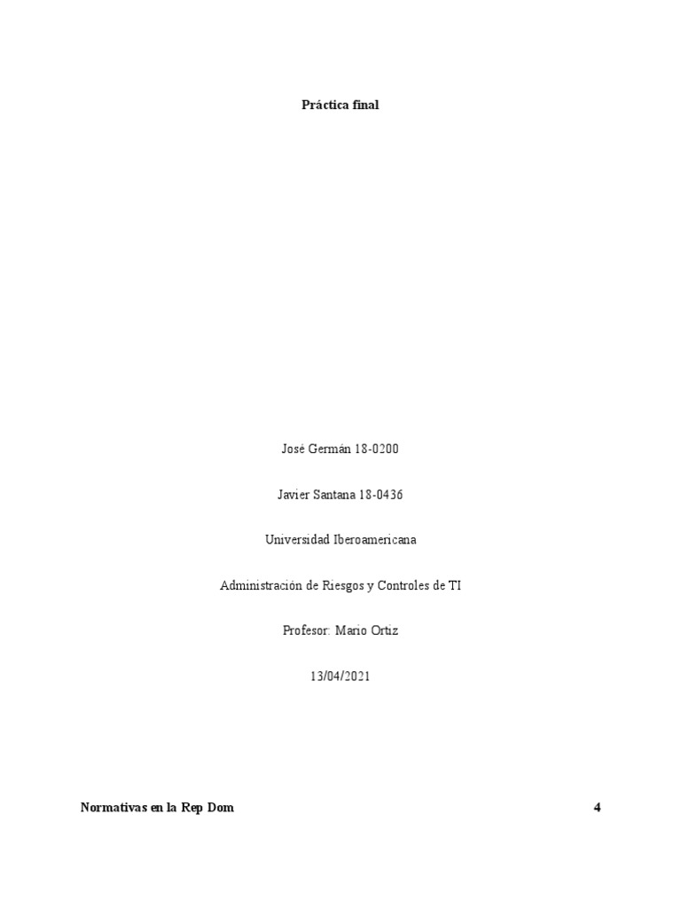 Práctica Final - Admin de Riesgos | PDF | Contraseña | La seguridad informática