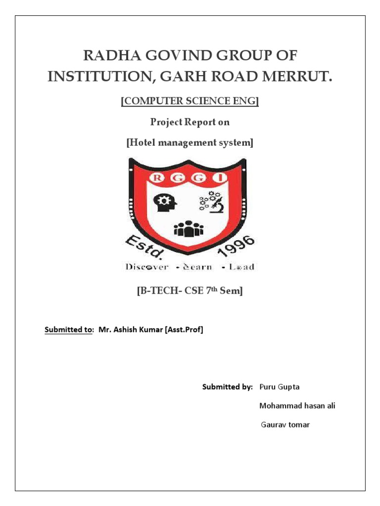 Hotel Management System | PDF | Software Engineering | Information Technology