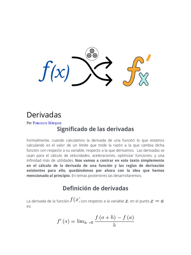 Derivadas | Descargar gratis PDF | Derivado | Función (Matemáticas)