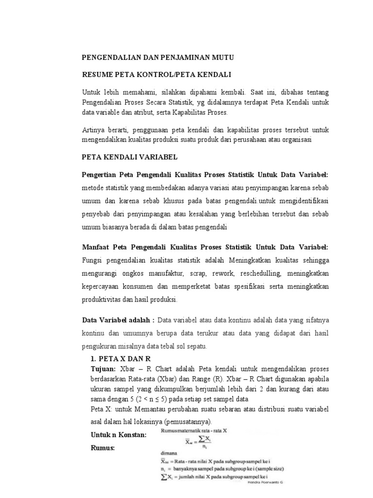 Pengendalian Dan Penjaminan Mutu | PDF