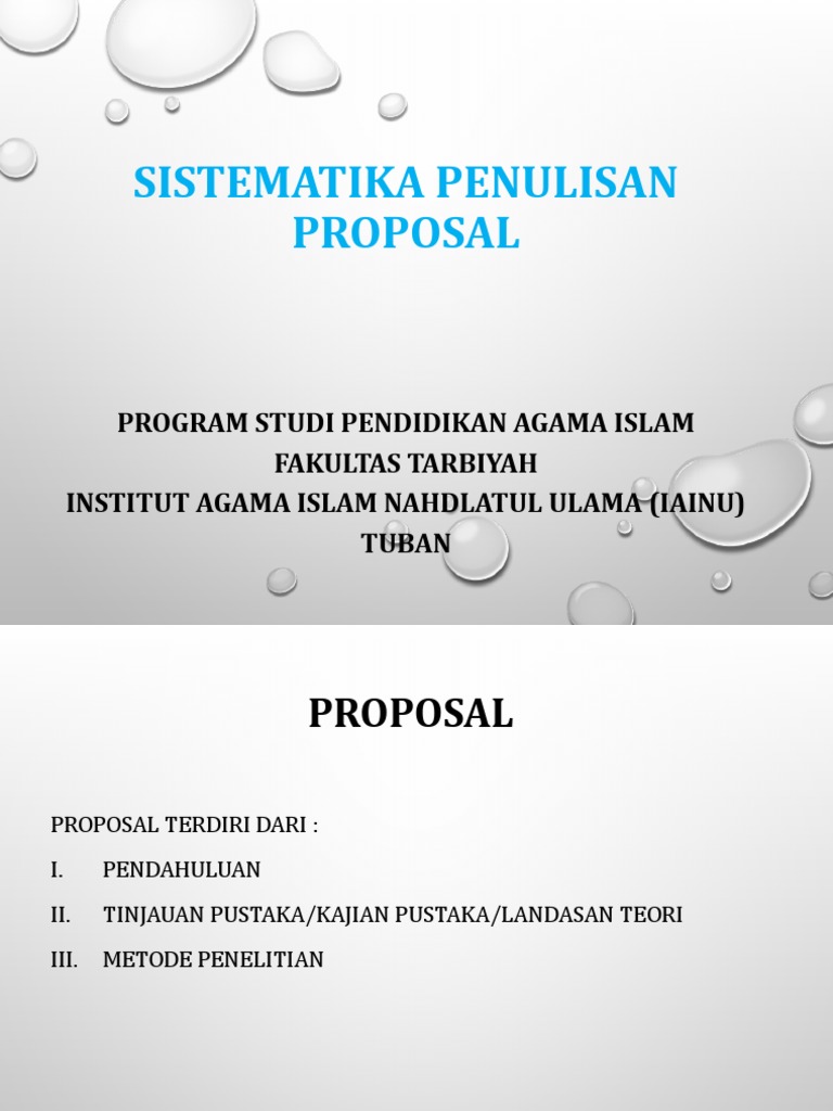 Sistematika Proposal Penelitian Pendidikan | PDF | Bisnis | Komputer