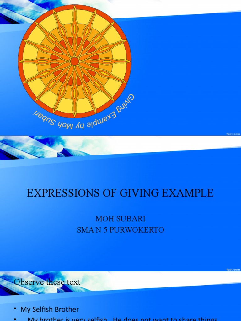 Materi 1 - KD 3.8. GIVING EXAMPLE | PDF