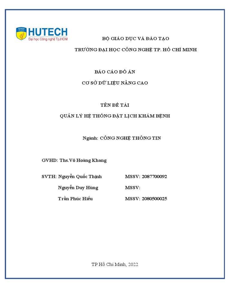 Bao Cao CSDLNC | PDF