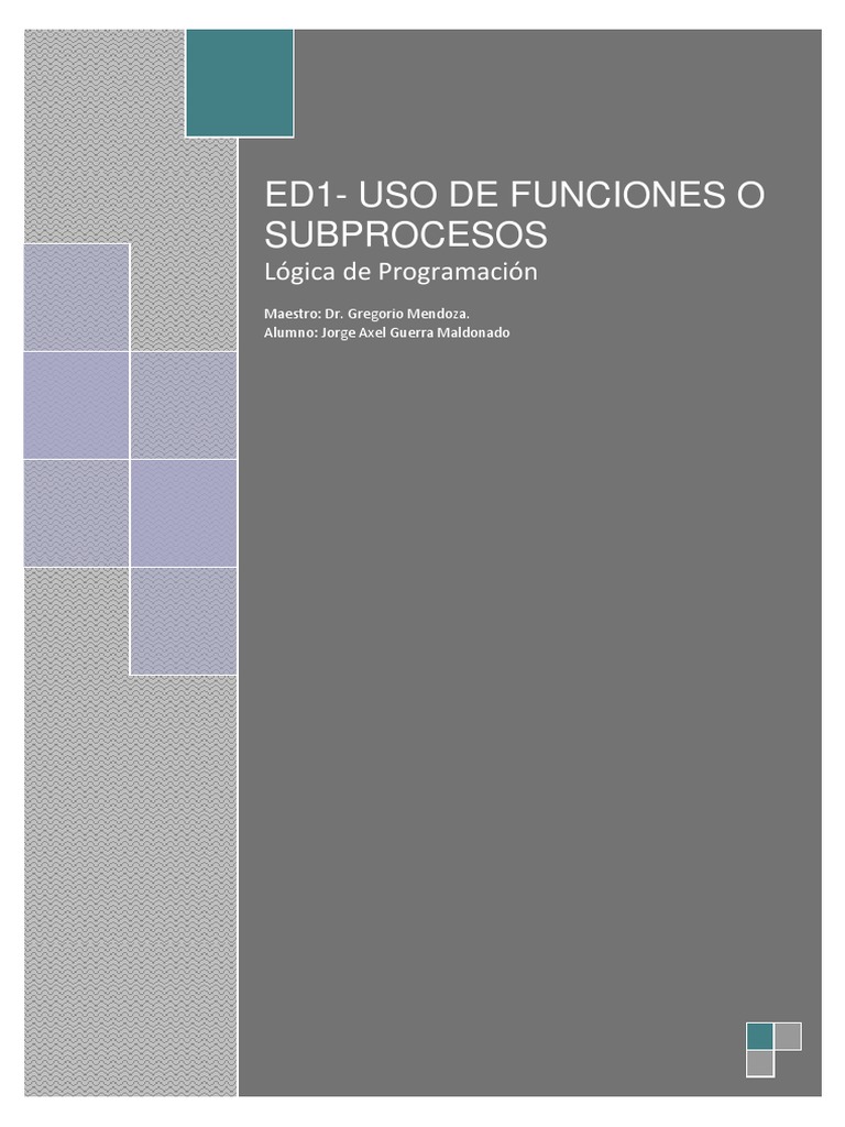 Las Funciones y Subprocesos | PDF