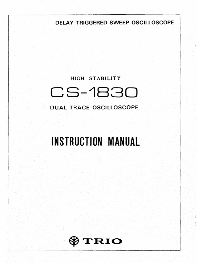 Kenwood Trio CS 1830 Owners Manual | PDF