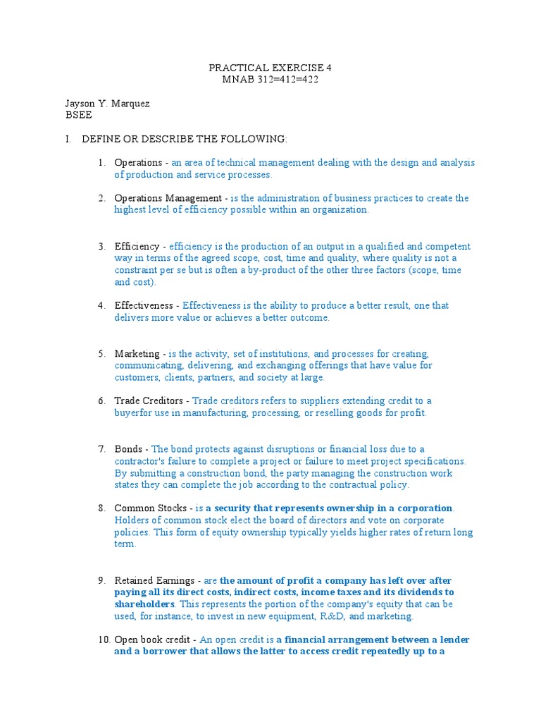 Analysis of Production Operations and the Marketing Mix for Practical Exercise 4 | PDF ...