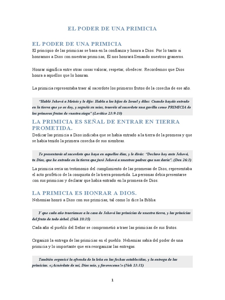 El Poder de Una Primicia | PDF | La resurrección de Jesús | Contenido ...