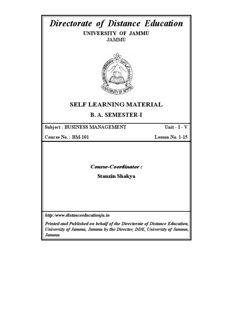 Bm 101 Business Management Pdf Science Scientific Method