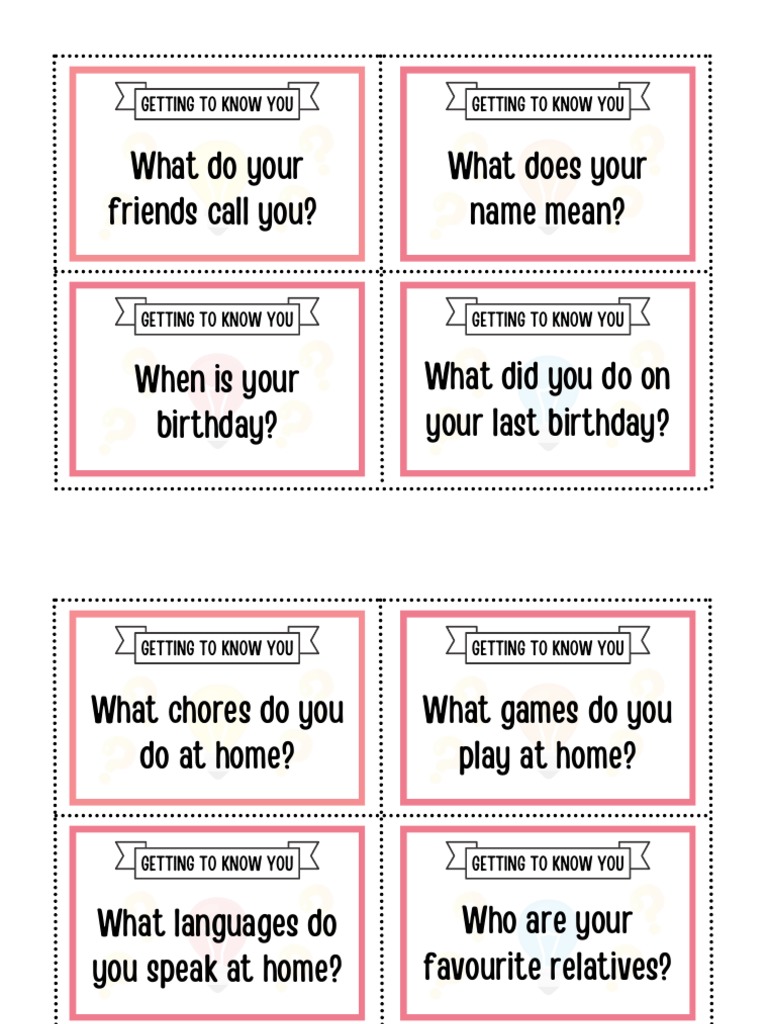 Speaking Cards | PDF