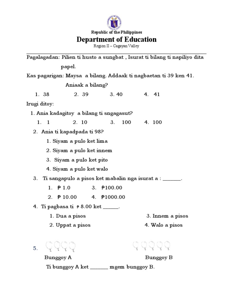 Numeracy Tool - Grade I | PDF