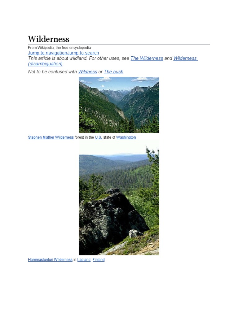 Wilderness | PDF | Wilderness | Conservation Movement