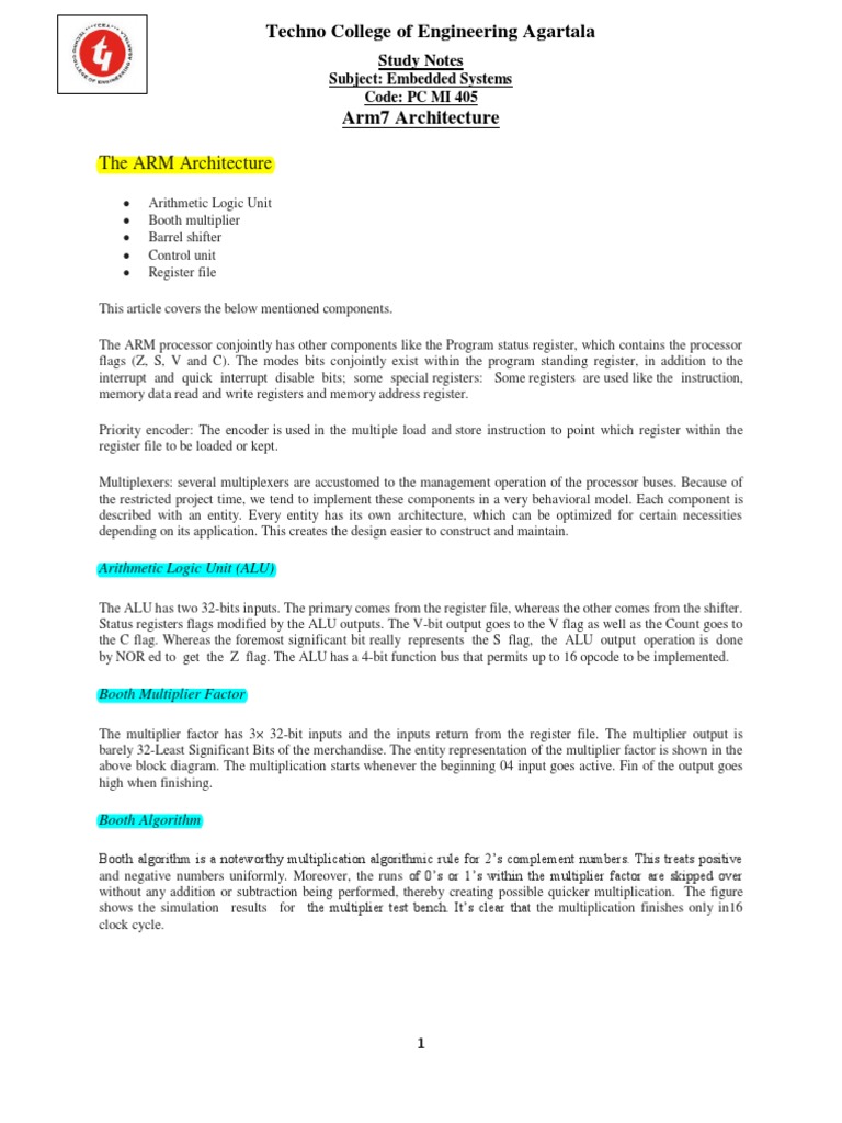 Module 2 - Arm7 Architecture (II) | PDF | Central Processing Unit | Microcontroller