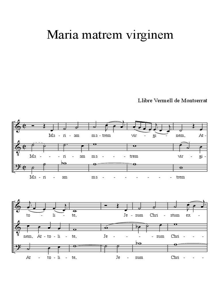 9 - Maria Matrem Virginem, Llibre Vermell de Montserrat | PDF