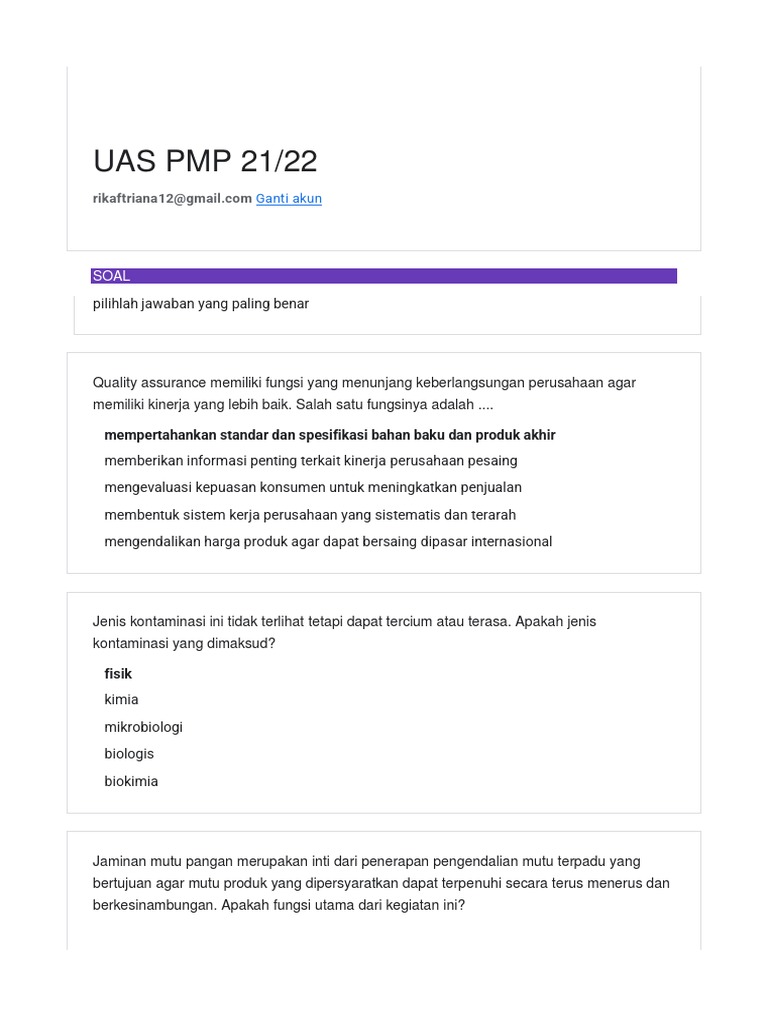 Uas PMP | PDF