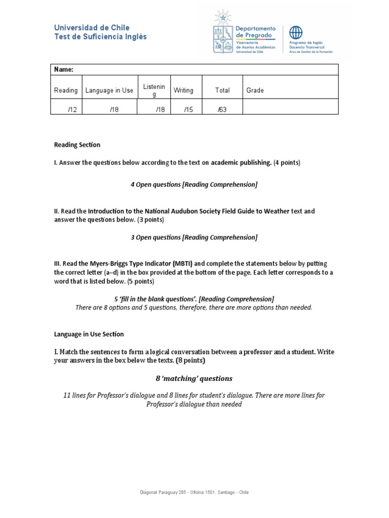 S.2 English 4 Artes Compania SUFI Written Test Format | PDF | Reading ...